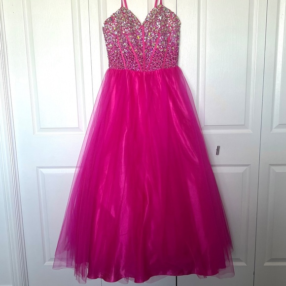 Alexia Designs | Dresses | Alexia Designs Prom Dress Hot Pink Sequins ...